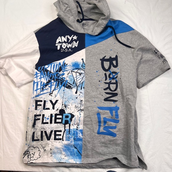 Born Fly | Shirts | Born Fly Hoodie Mens Anytown Usa Graphics Short ...